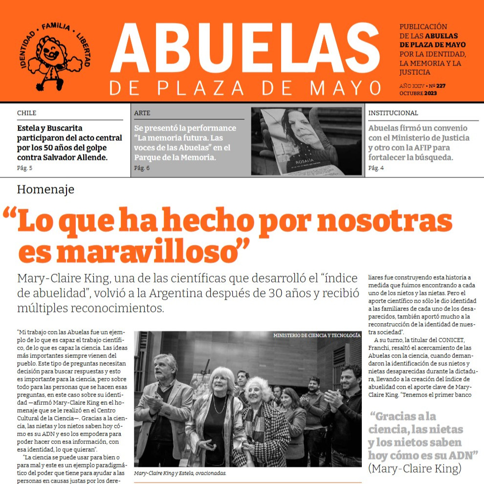 Prensa y difusión - Abuelas de Plaza de Mayo