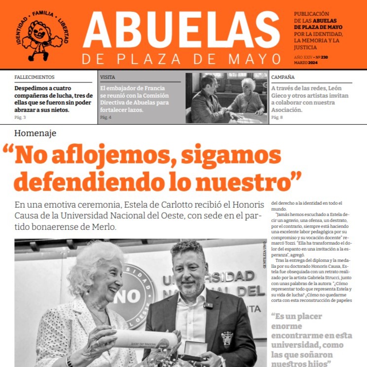 Prensa y difusión - Abuelas de Plaza de Mayo