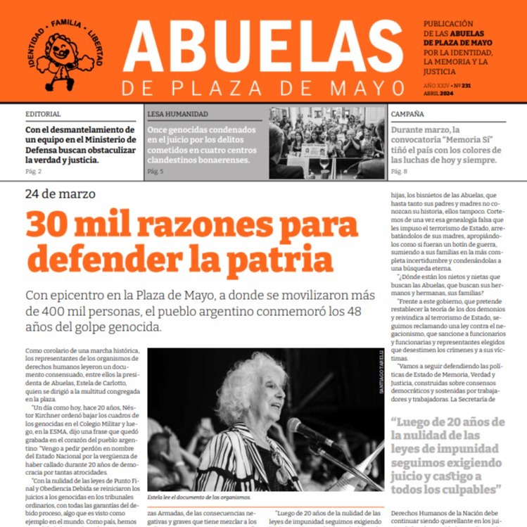 Prensa y difusión - Abuelas de Plaza de Mayo