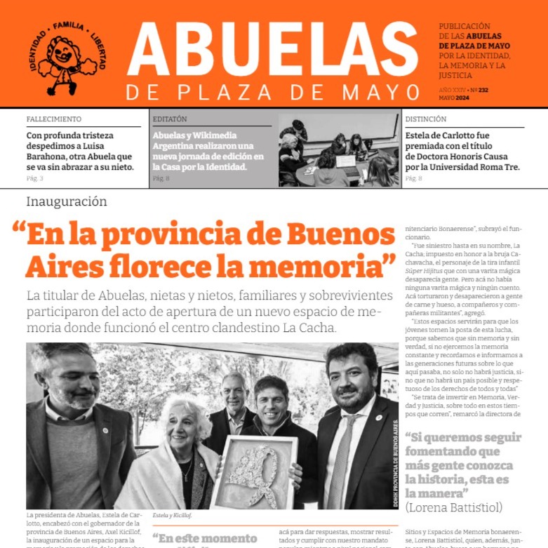 Prensa y difusión - Abuelas de Plaza de Mayo