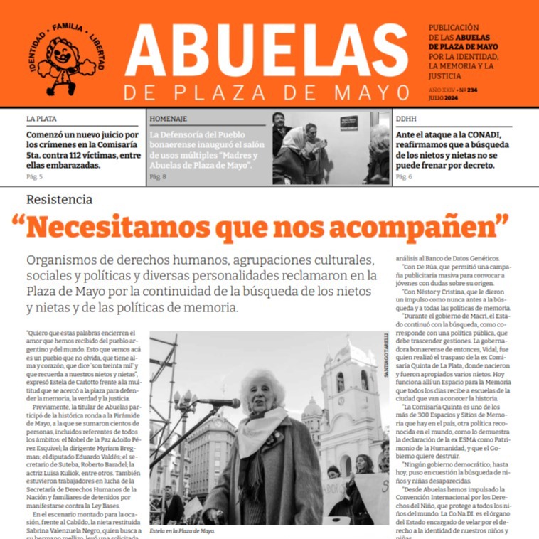 Prensa y difusión - Abuelas de Plaza de Mayo